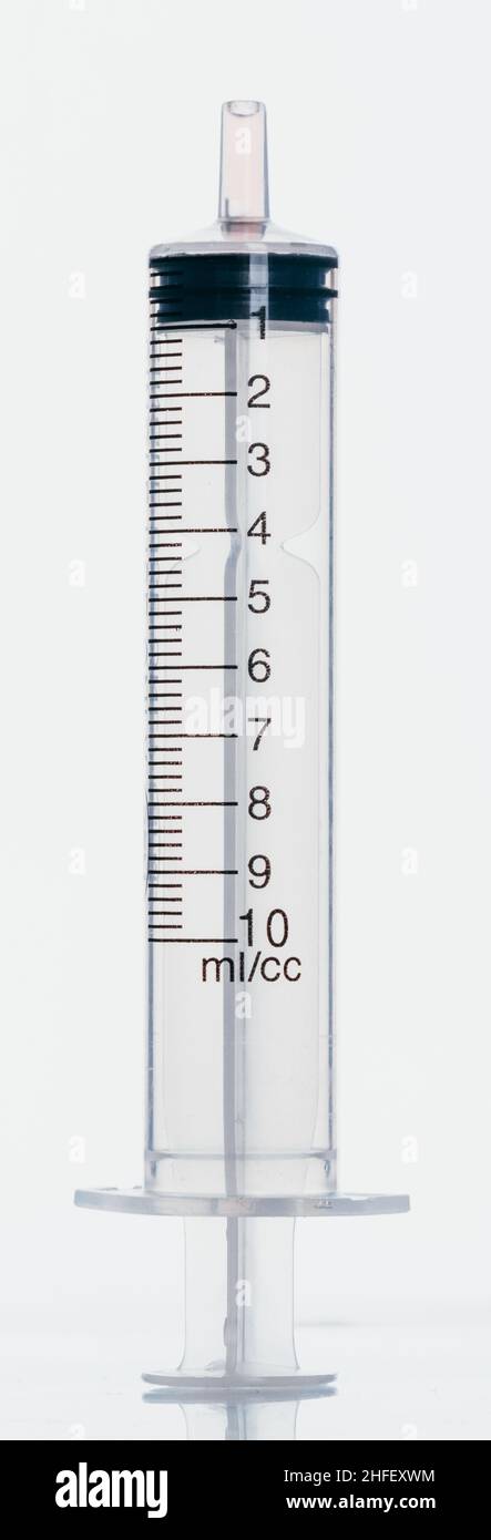 Medical Syringe with needle isolated on white, macro shooting. Isolated ...