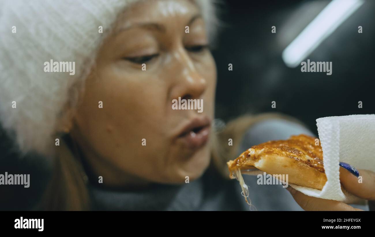 Chewing food in open mouth hi-res stock photography and images - Alamy