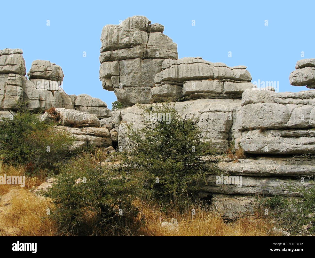 Rock formation in El Torcal National Park in Andalusia,Spain,Europe ...