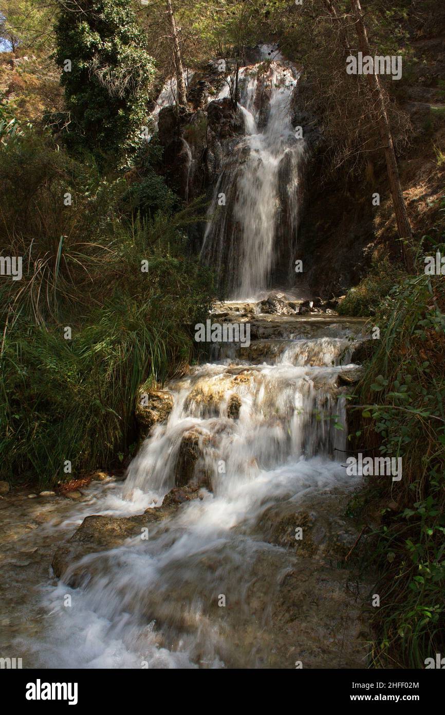 Waterfall at hiking track in Rio Chillar in Andalusia,Spain,Europe ...
