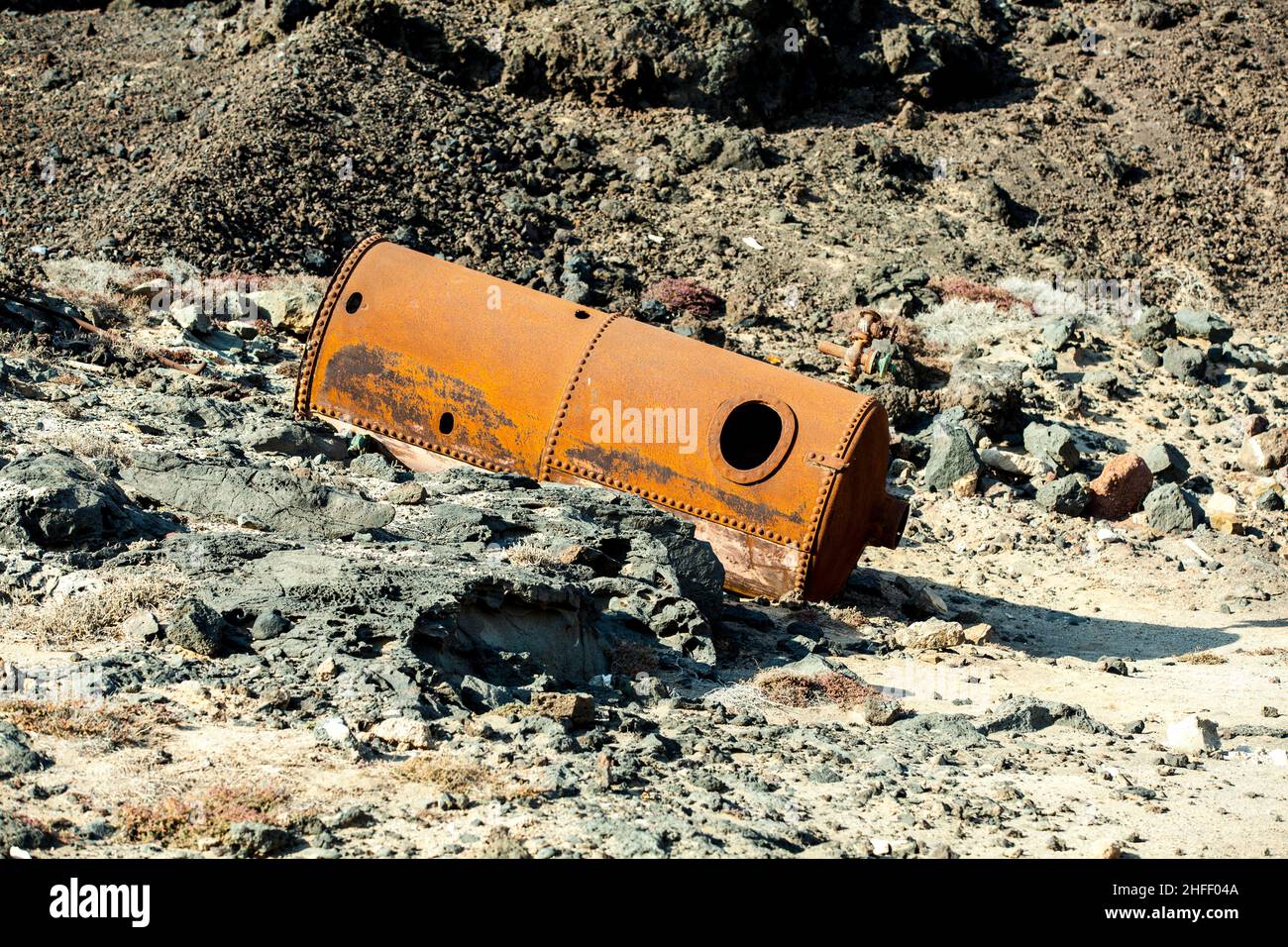 old salt pump and refinery equipment in the saline Stock Photo - Alamy