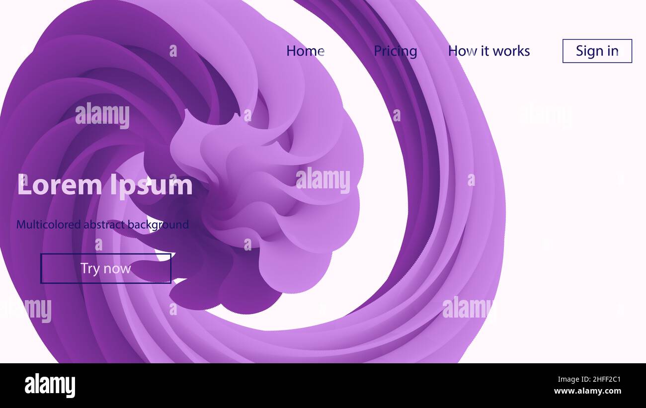 Landing page website layout abstract background. Vibrant bright ...