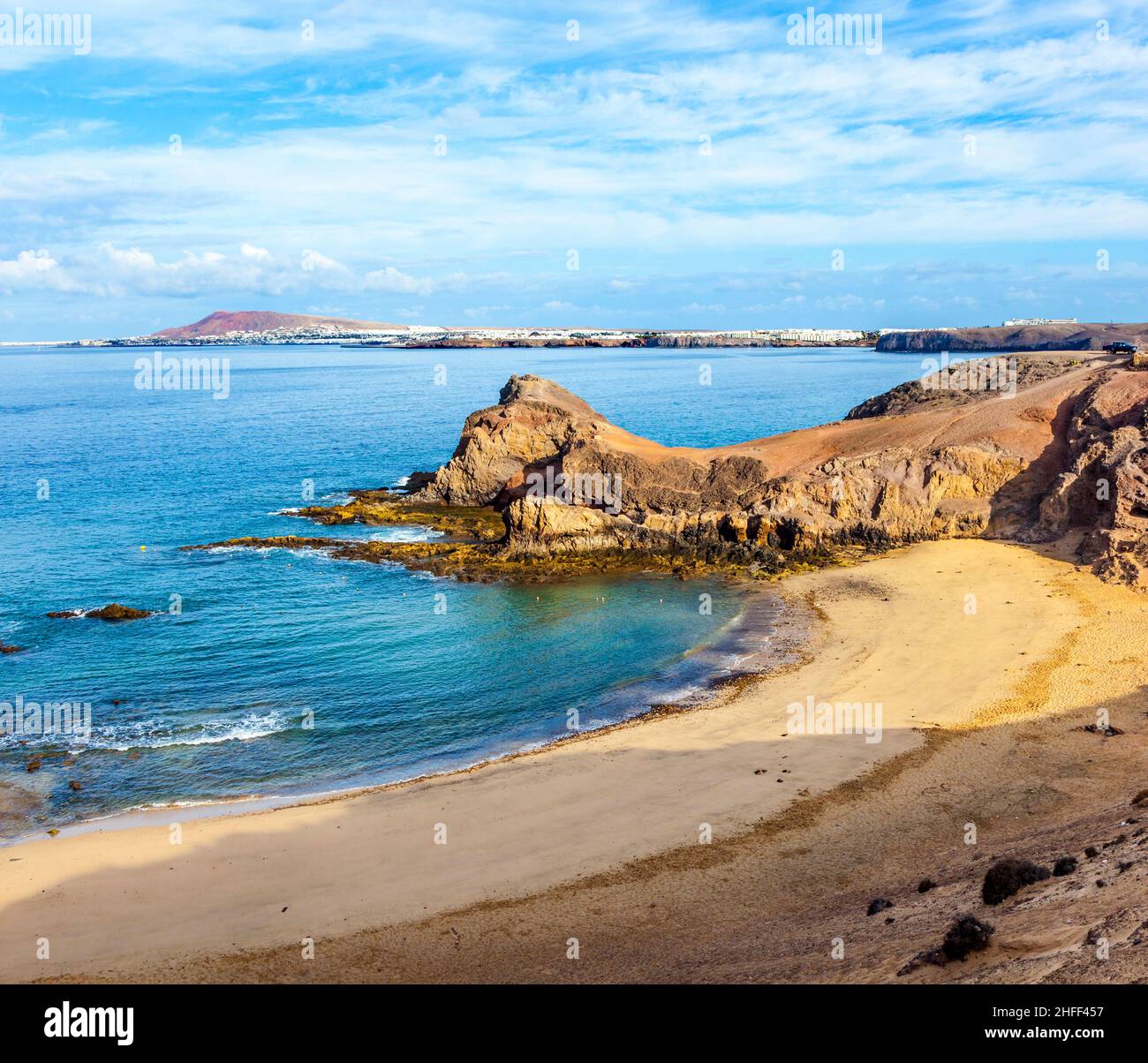 Playa de Papagayo (Parrot's beach) on Lanzarote, Canary islands, Spain ...