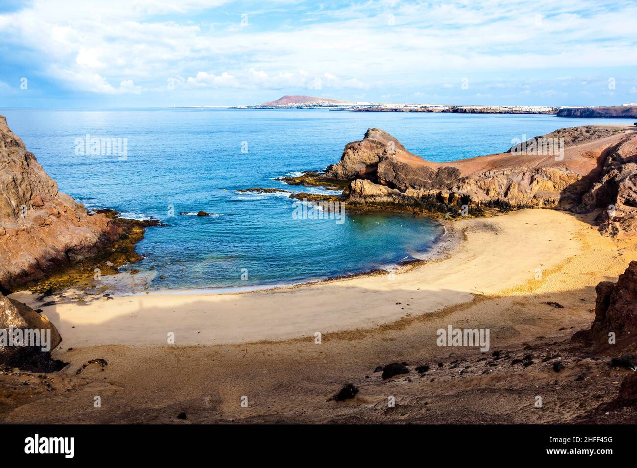 Playa de Papagayo (Parrot's beach) on Lanzarote, Canary islands, Spain ...