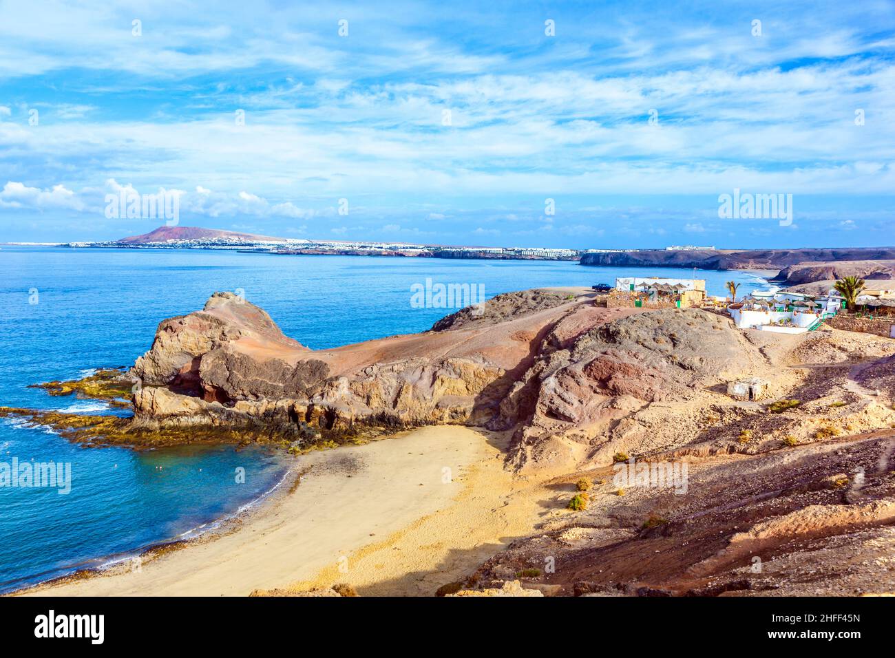 Playa de Papagayo (Parrot's beach) on Lanzarote, Canary islands, Spain ...