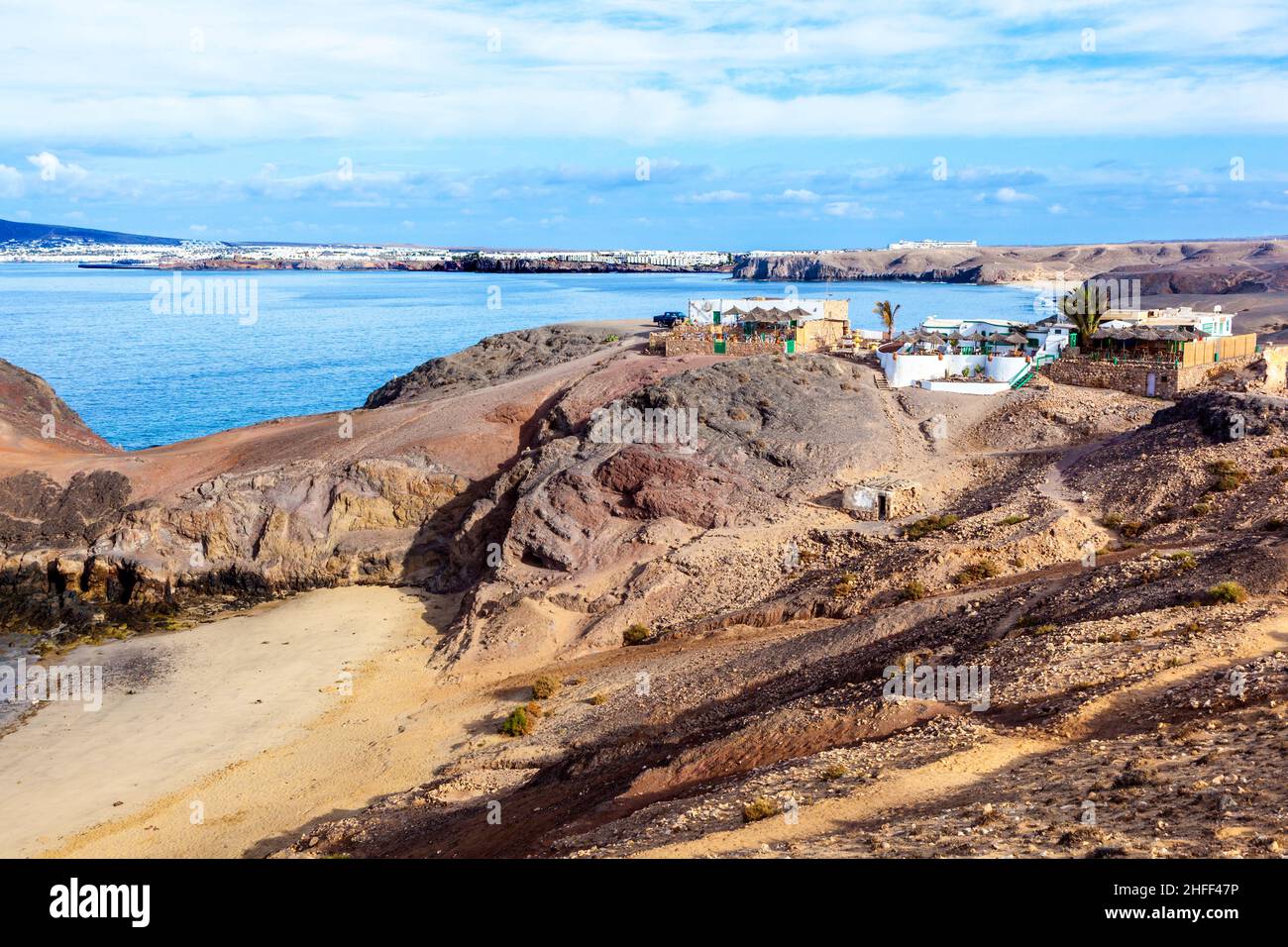 Playa de Papagayo (Parrot's beach) on Lanzarote, Canary islands, Spain ...