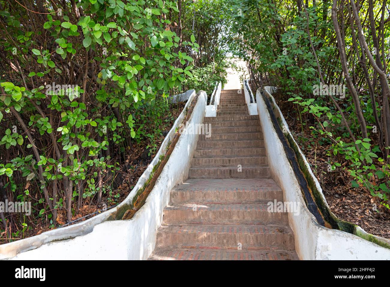 ALHAMBRA PALACE GRANADA ANDALUCIA SPAIN THE Escalera del Agua STAIRCASE ...