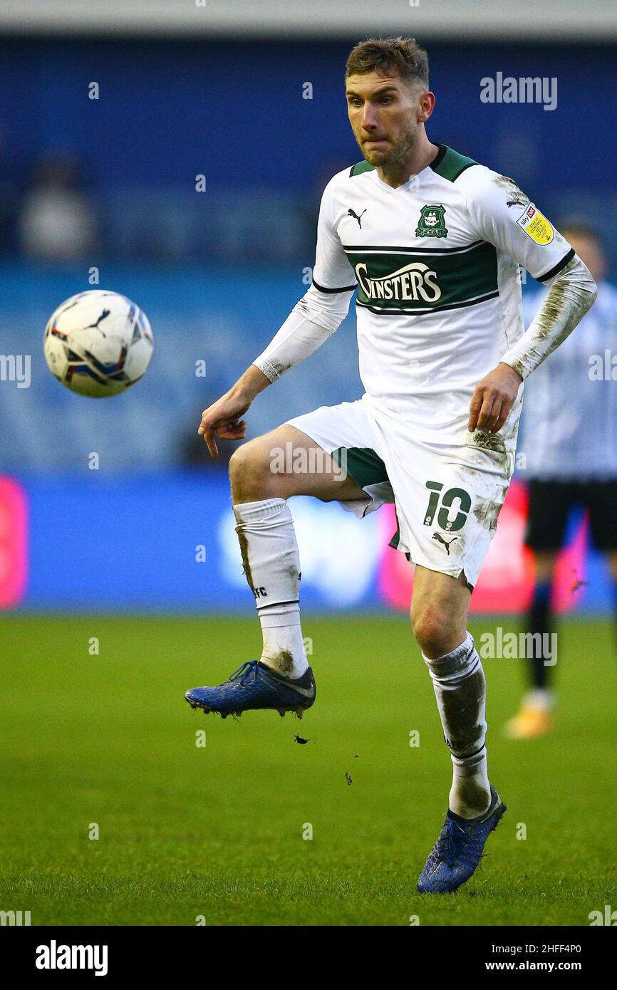 Hillsborough, Sheffield, England -15th January 2022 Danny Mayor (10) of ...