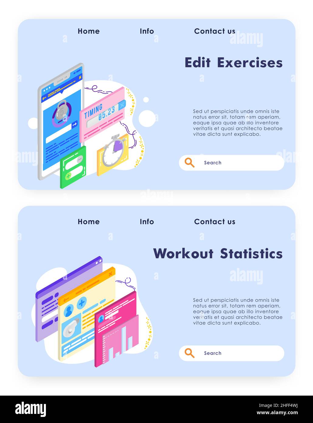 Workout statistics chart history. Exercise, training and healthy ...