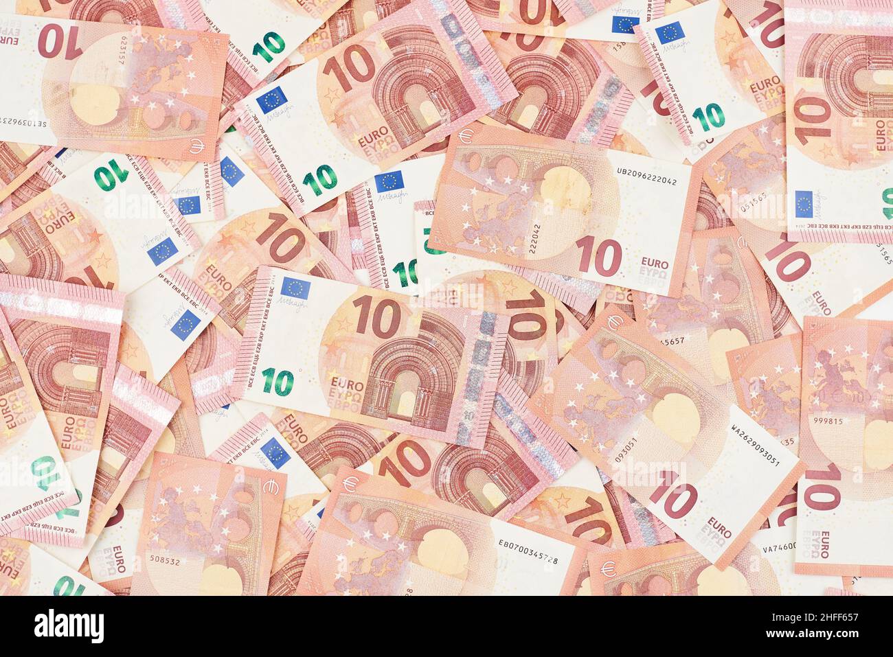 Pile of money euro banknotes as wallpaper or background. Euro paper ...