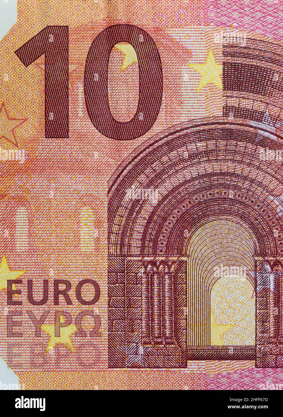 Closeup of 10 euro banknote for design purpose Stock Photo - Alamy