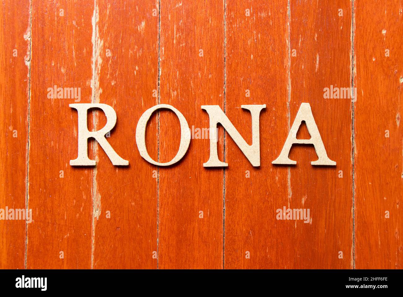 Alphabet letter in word RONA (Abbreviation of Return on net assets) on ...
