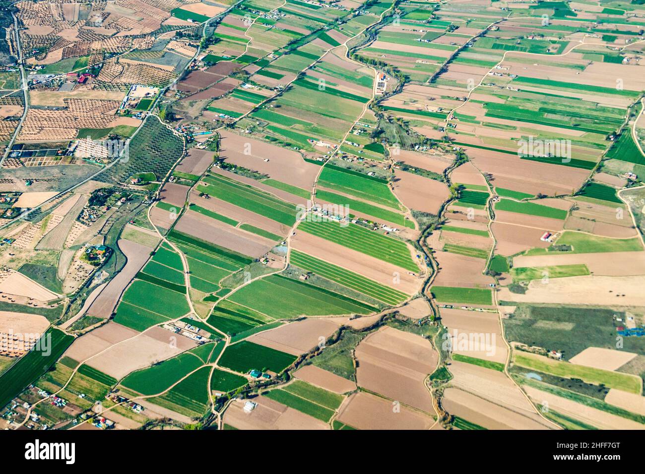 aerial of rural landscape nar Madrid with beautiful structures Stock ...