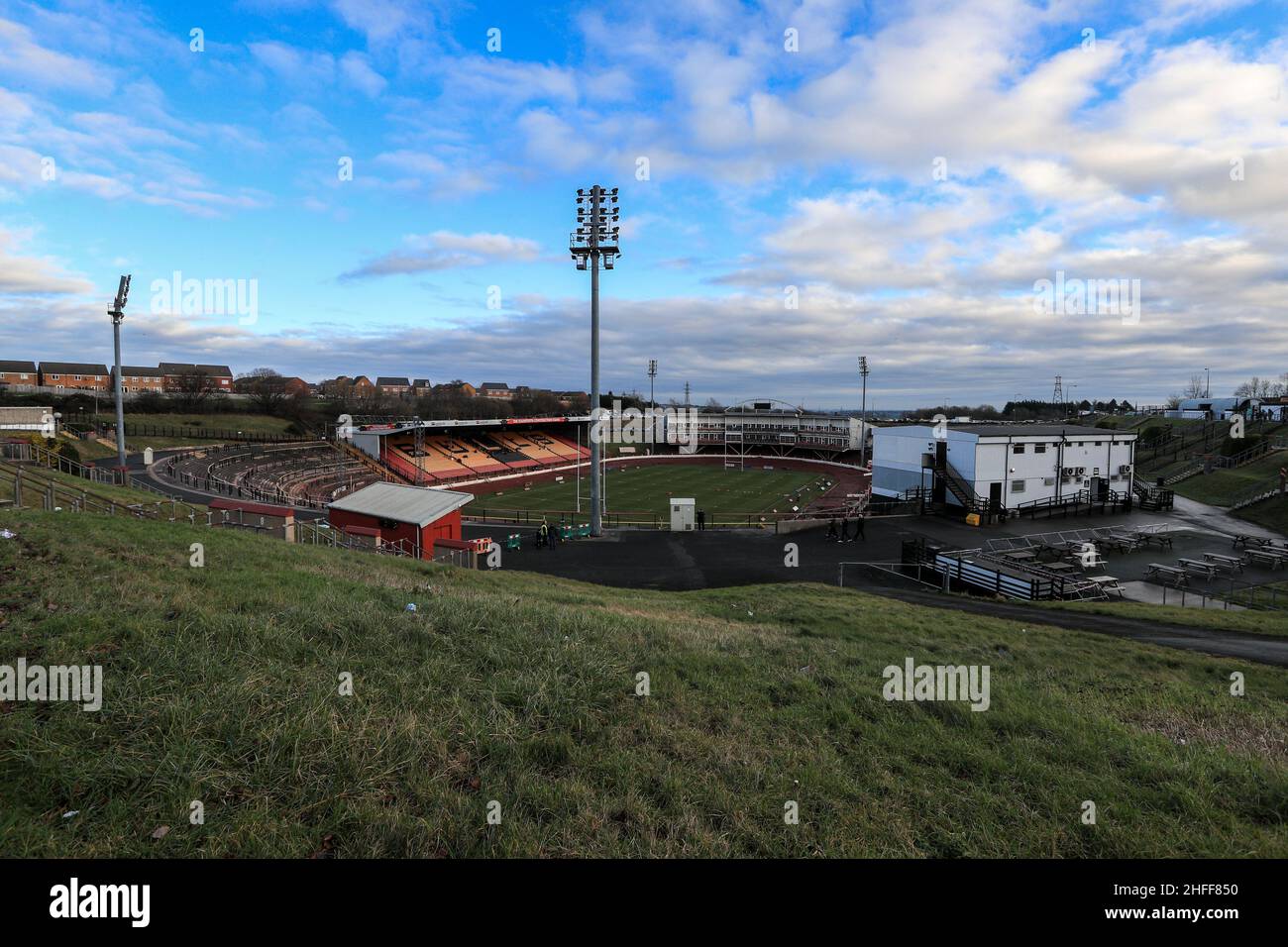 General view inside The Odsal Stadium ahead of today’s game Stock Photo ...