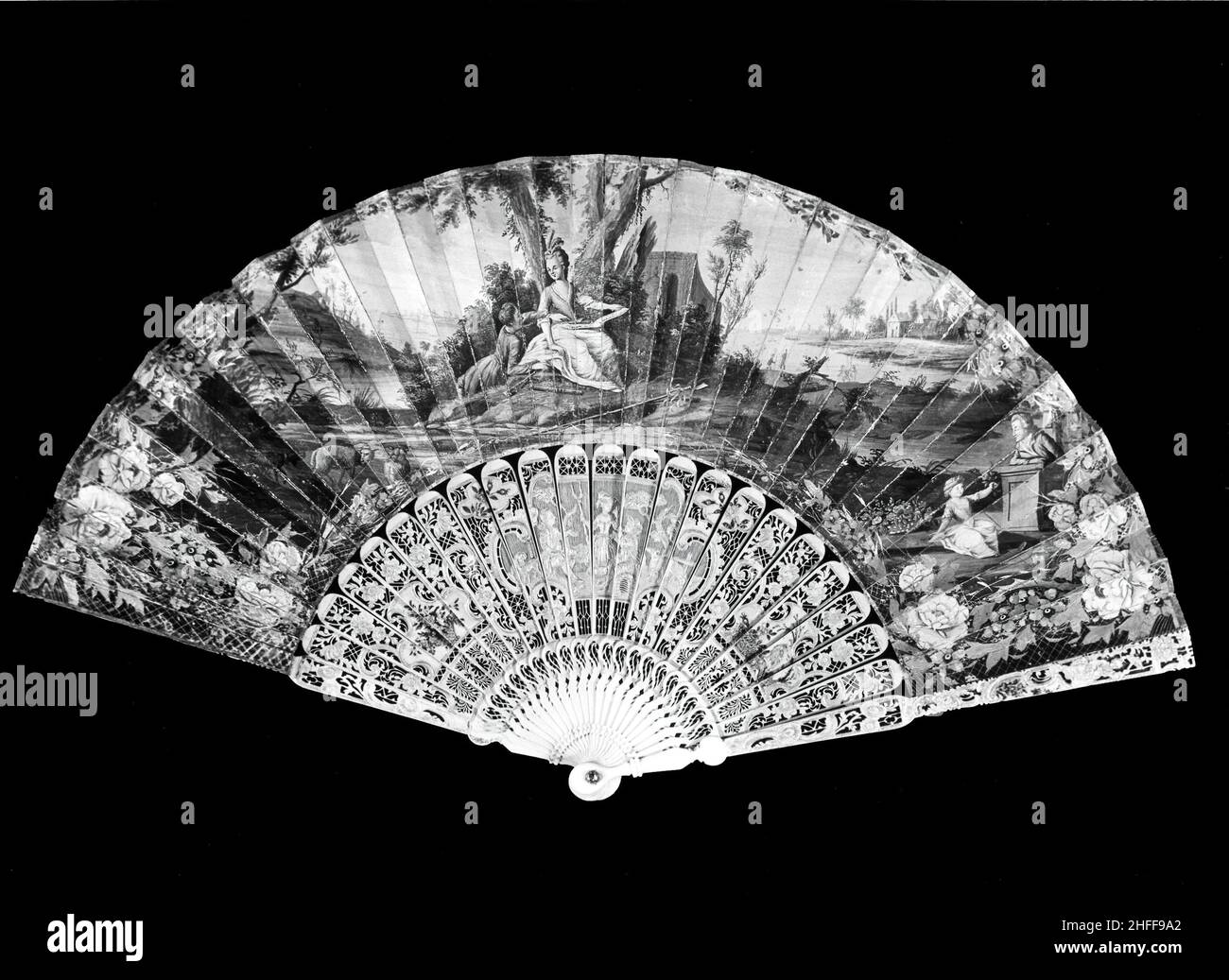 Fan, England, 18th century Stock Photo - Alamy