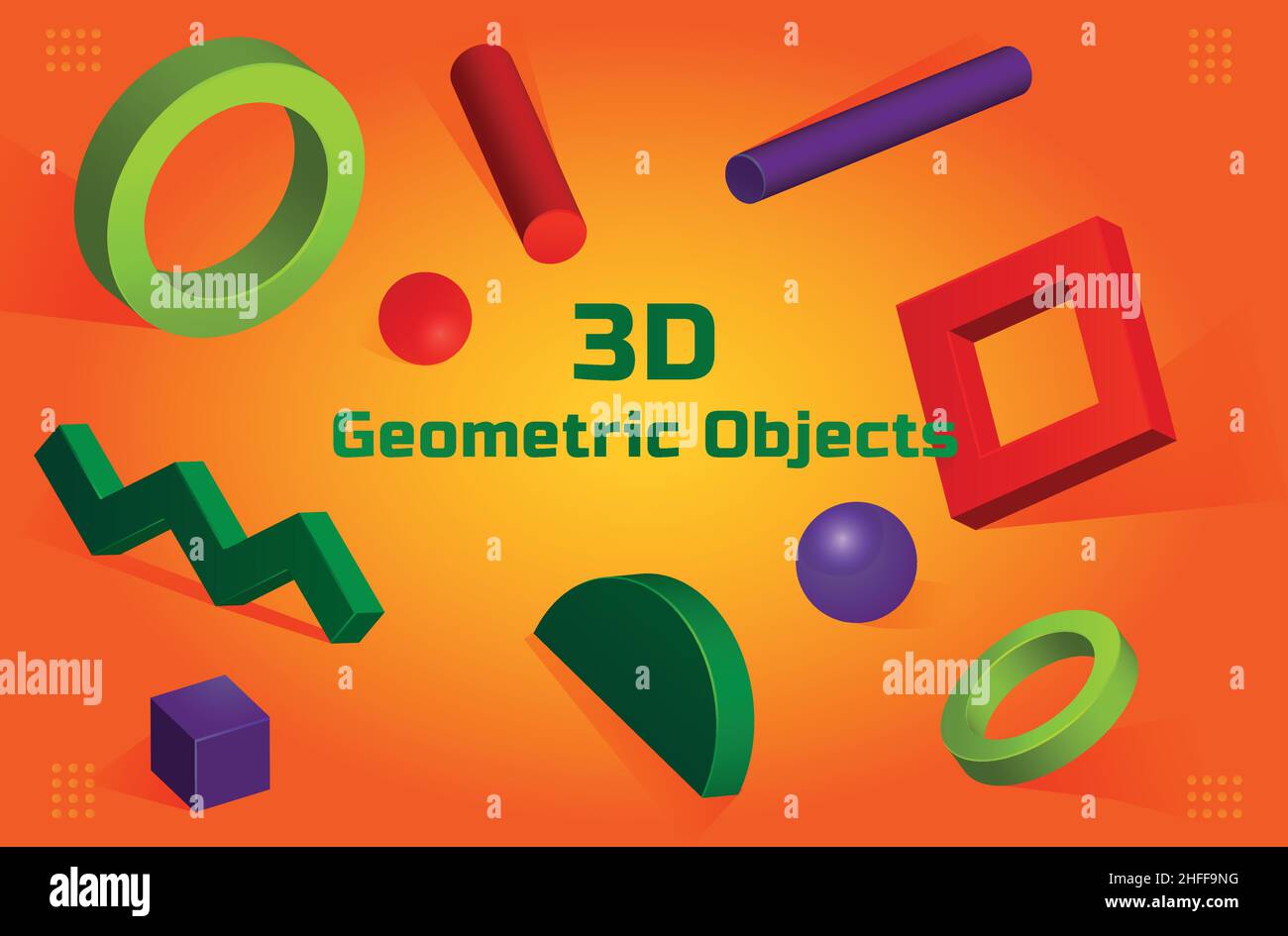 Minimal 3d shapes pattern Stock Vector Images - Alamy