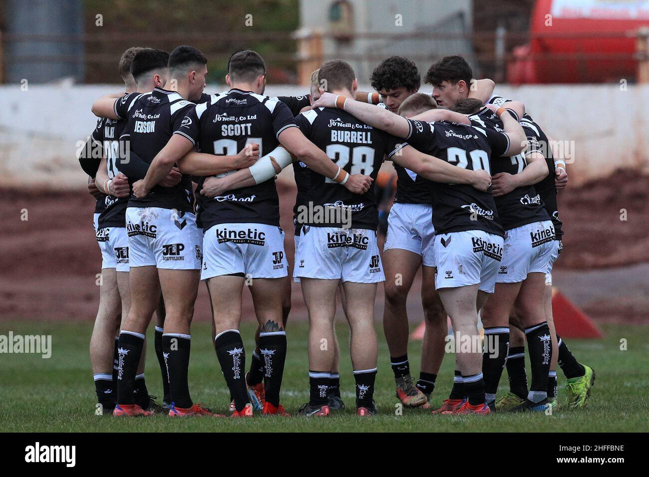 The Hull City FC team huddle together ahead of the pre season friendly ...