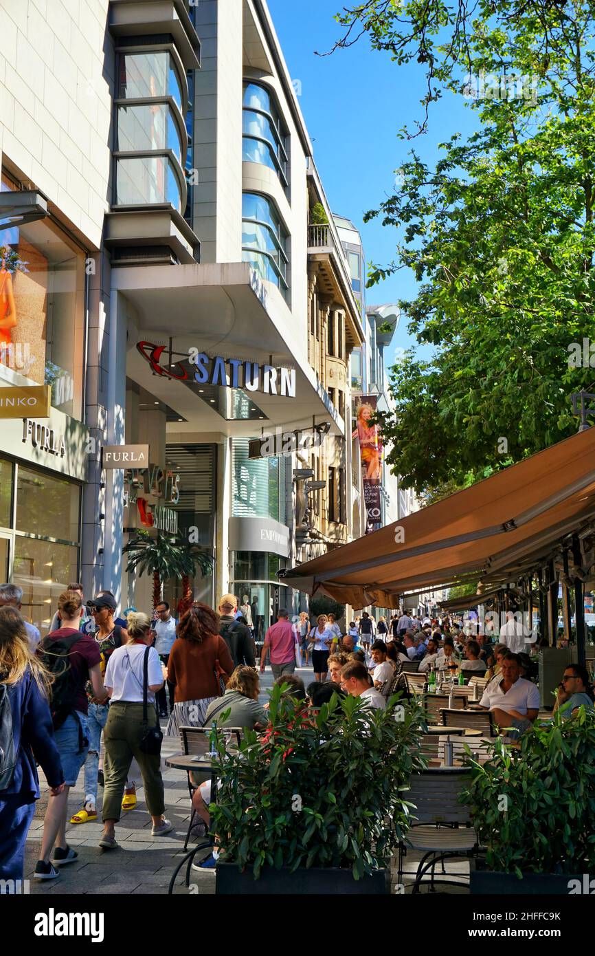 Königsallee in Düsseldorf/Germany, known as one of Europe's most ...