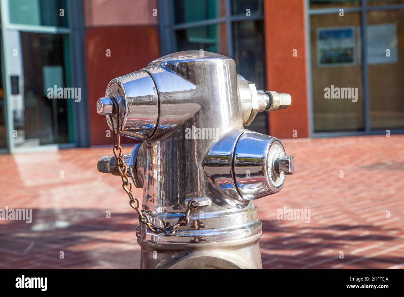 chrome fire hydrant downtown San Diego Stock Photo - Alamy