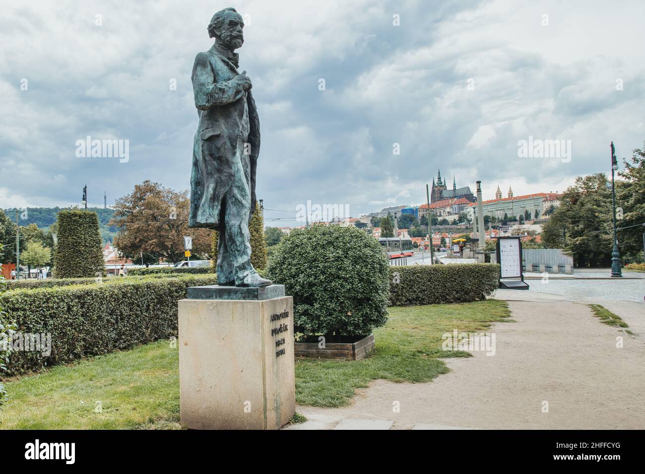 Statue of Antonín Dvořák in Jan Palach Square, in front of Rudolfinum ...