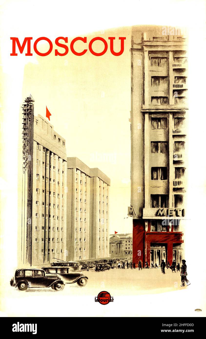 Russian Travel Poster - Moscow Stock Photo - Alamy