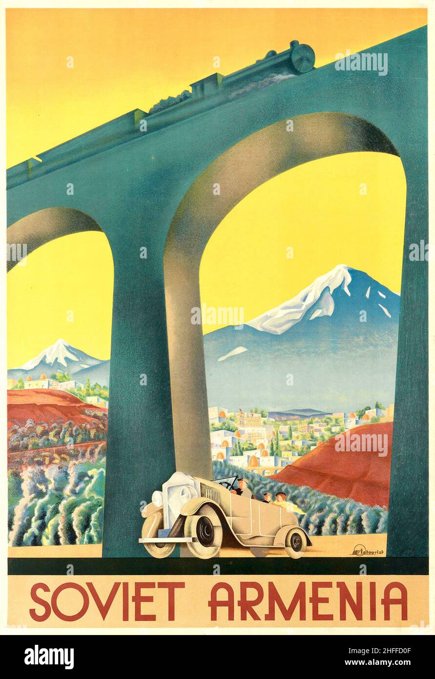 Russian travel poster - Soviet Armenia - 1935 Stock Photo - Alamy