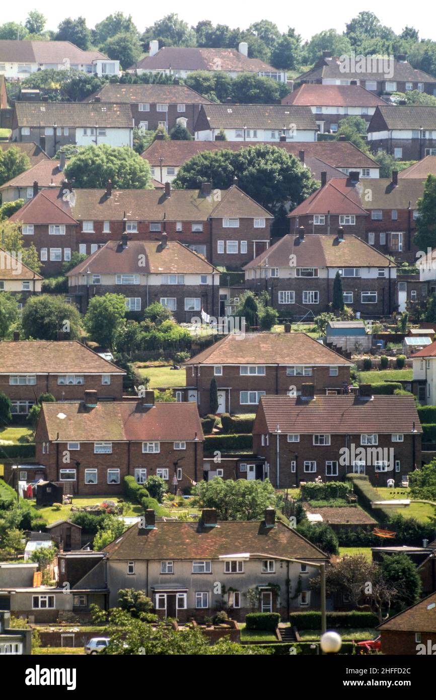 Brighton, circa 1992: Social housing in the Patcham district of ...