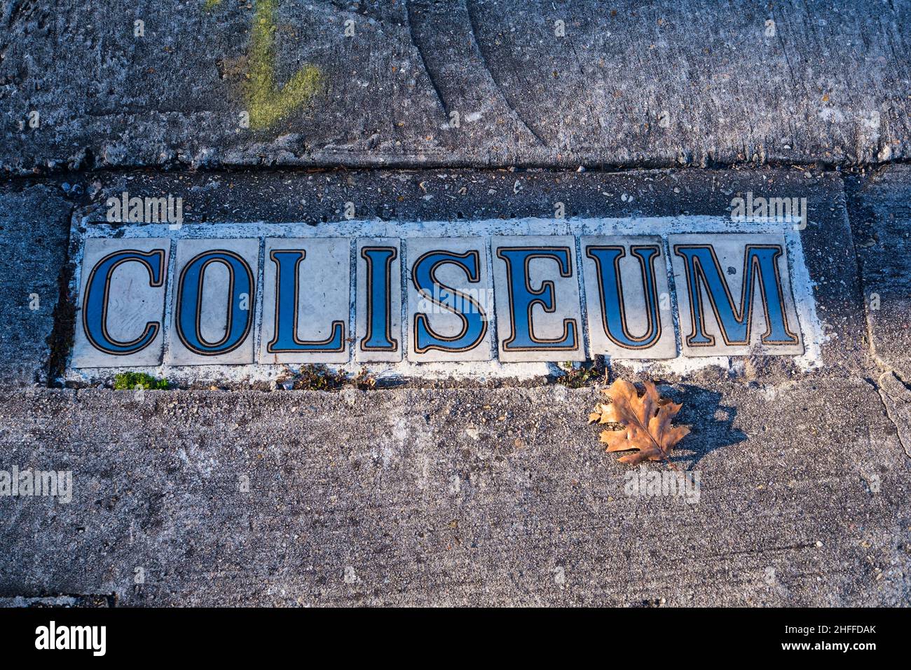 Traditional Coliseum Street tile inlay on sidewalk in Garden District ...