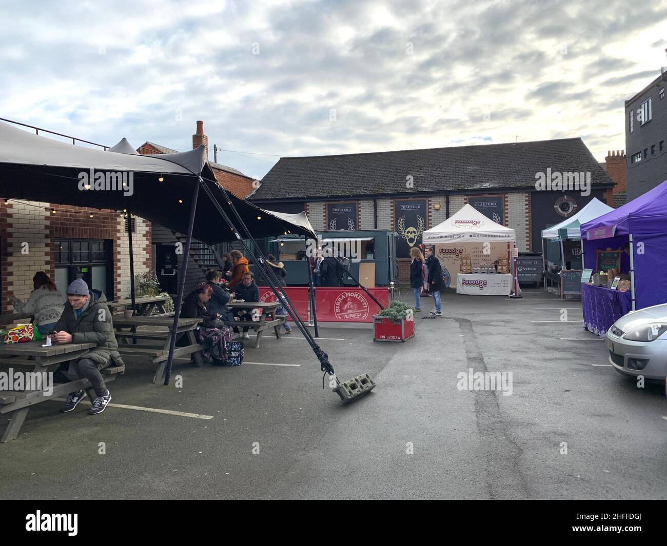 Vegetarian Market at Wolverton Milton Keynes UK Stock Photo - Alamy