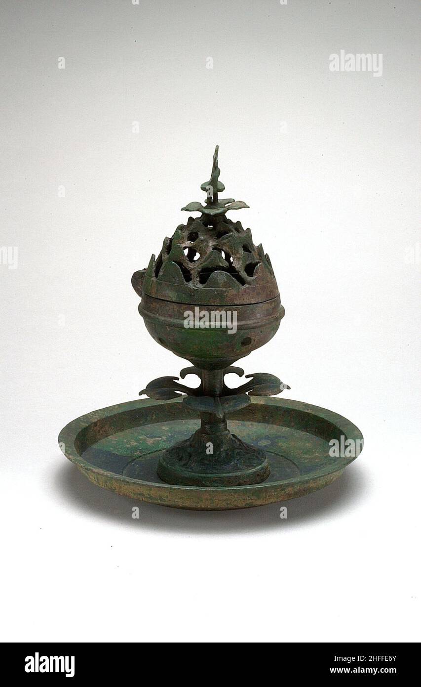 Mountain-Shaped Incense Burner (Boshan Xianglu), Han dynasty (206 B.C ...