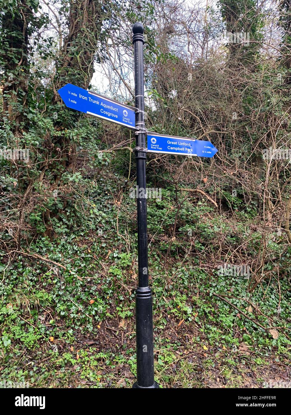 street sign in Wolverton near Cosgrove Milton Keynes UK Stock Photo - Alamy