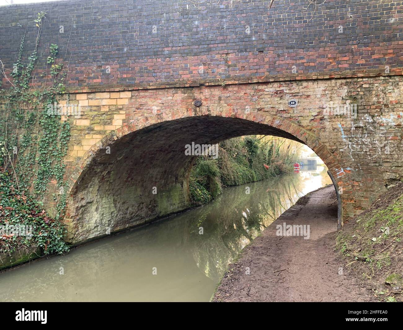Bridge in Wolverton near Cosgrove Milton Keynes UK brick bricks arched ...