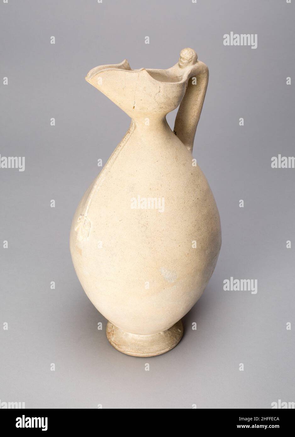 Ovoid Ewer with Flaring, Beak Shaped Spout, and Handle with Human Head ...