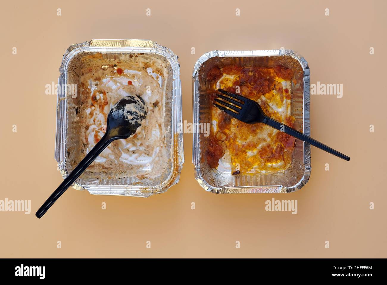 Dirty containers after the meal hi-res stock photography and images - Alamy