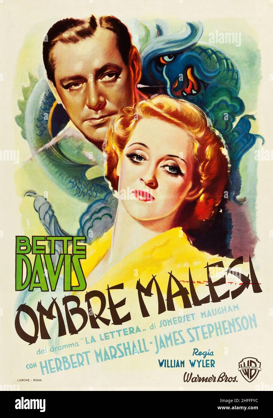 BETTE DAVIS and HERBERT MARSHALL in THE LETTER (1940), directed by ...