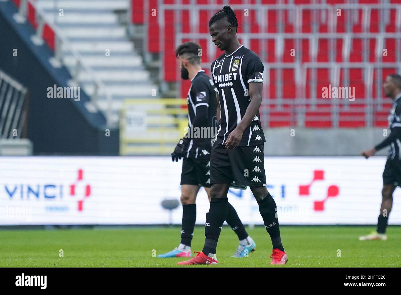 ANTWERPEN, BELGIUM - JANUARY 16: Jackson Tchatchoua of RC Sporting ...