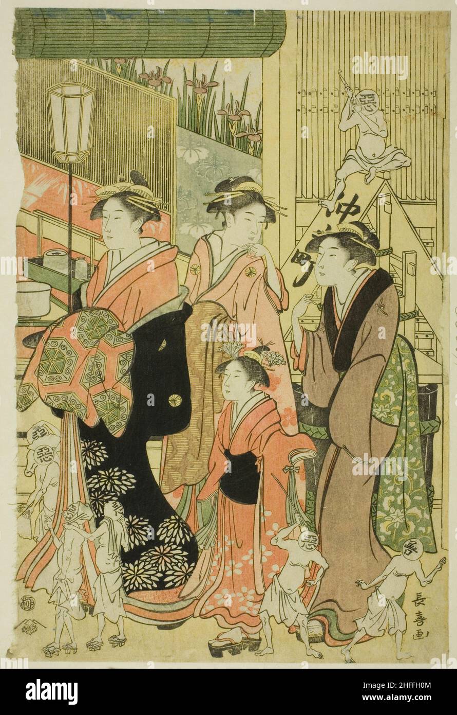 Good and Evil Influences (Zendama akudama), c. 1795 Stock Photo - Alamy