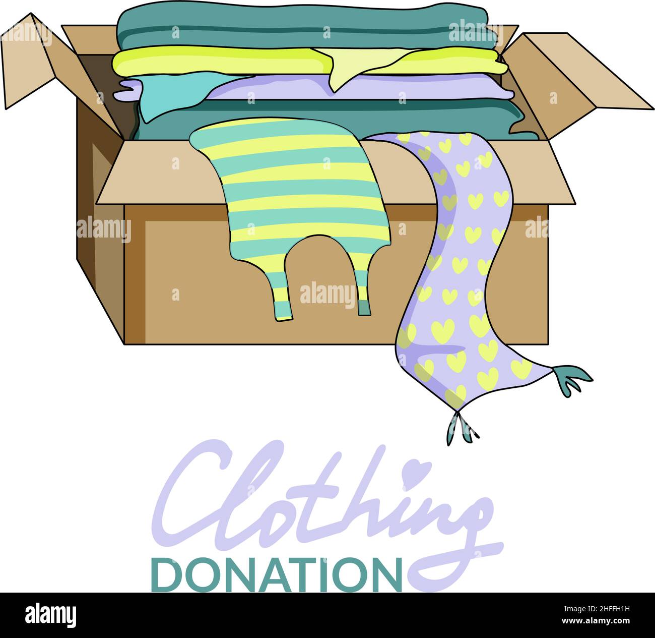 Clothes in pile Stock Vector Images - Alamy