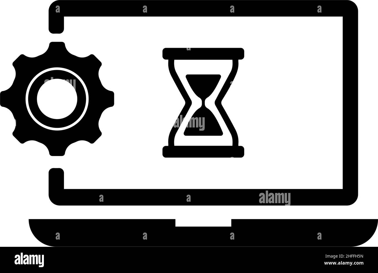 System updating, install vector icon illustration Stock Vector Image ...