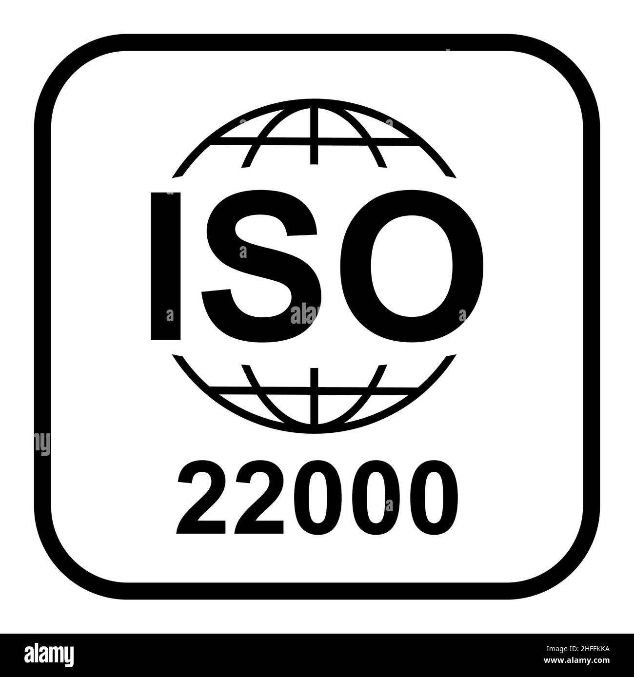 Iso 22000 icon. Food Management Systems. Standard quality symbol ...