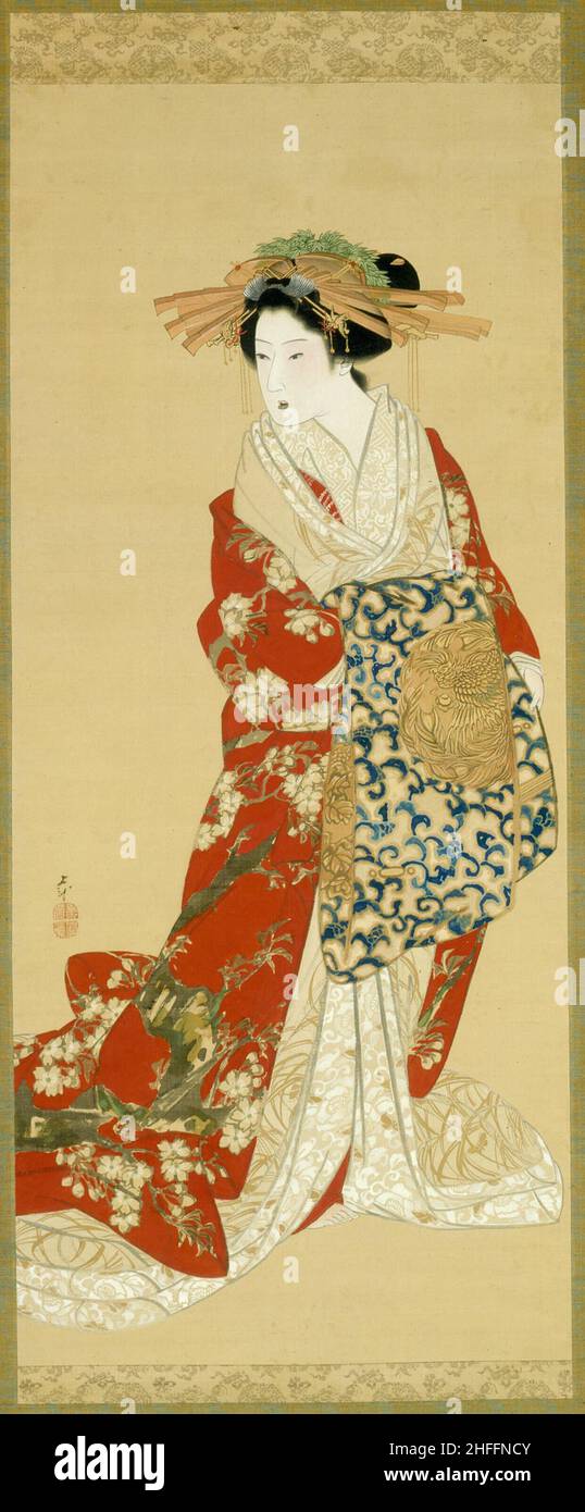 High Ranking Courtesan, Japan, c. 1830/43 Stock Photo - Alamy
