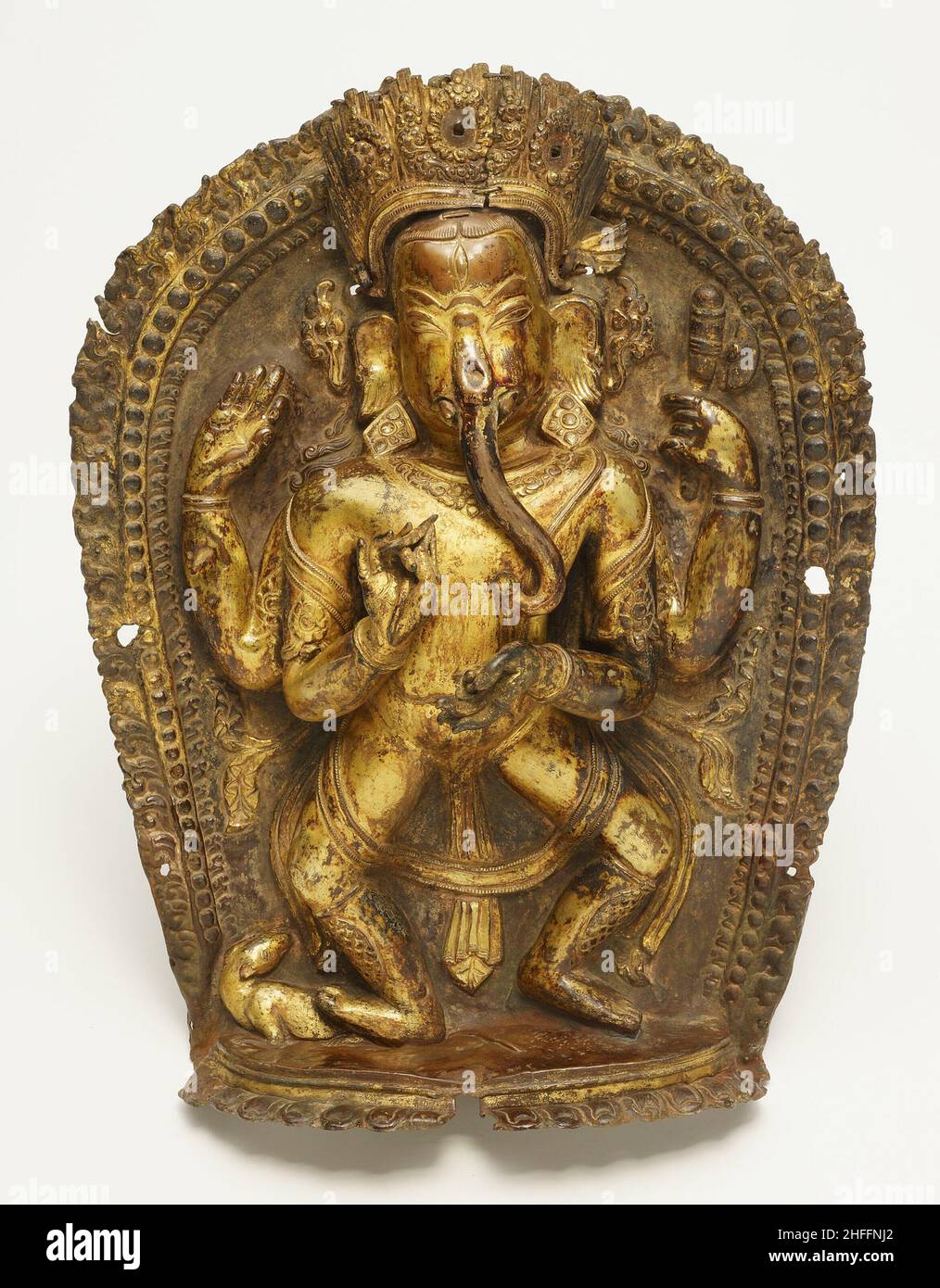 Four-Armed Dancing God Ganesha with His Rat Mount, 16th/17th century ...