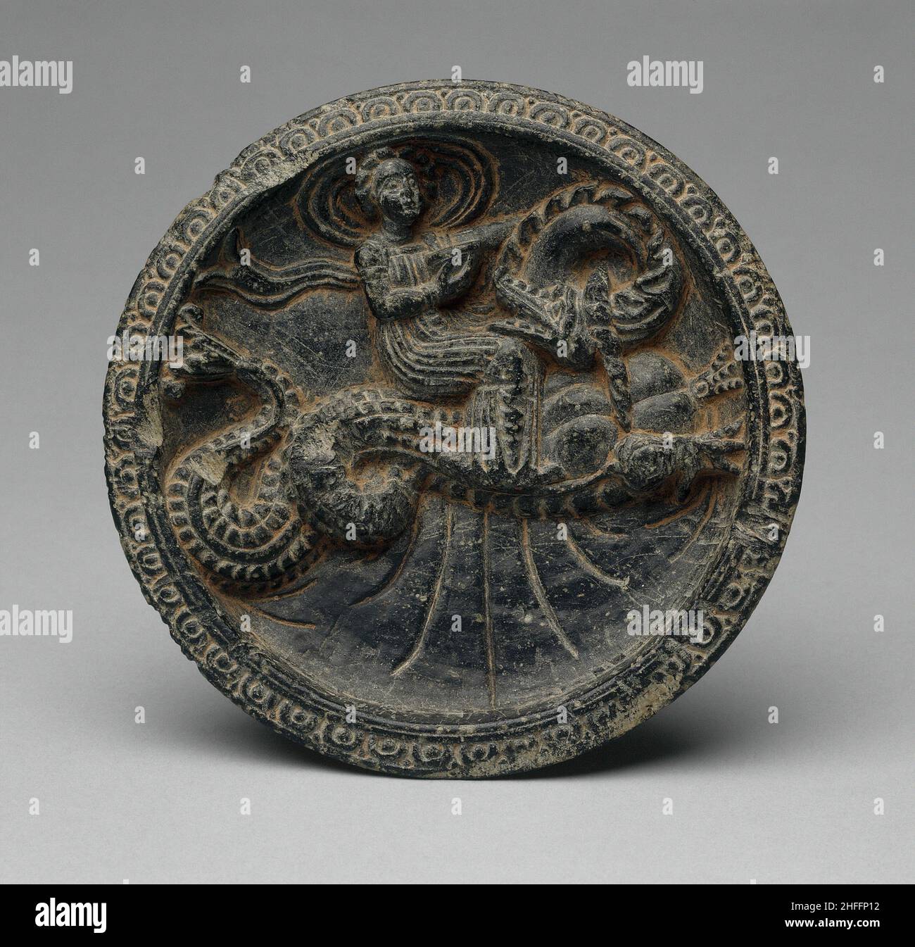 Palette with Sea Nymph (Nereid) Riding on a Sea Monster, 1st century B ...