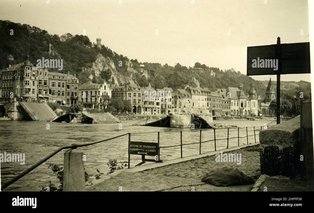 WWII WW2 german soldiers invades Belgium - Dinant, Belgium, 16 may 1940 ...