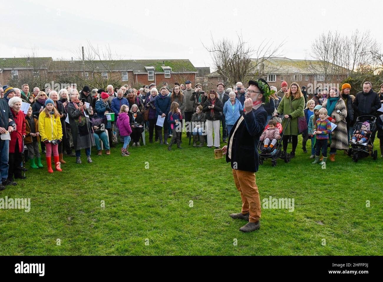 Bridport, Dorset, UK. 16th January 2022. Master of ceremonies Martin ...