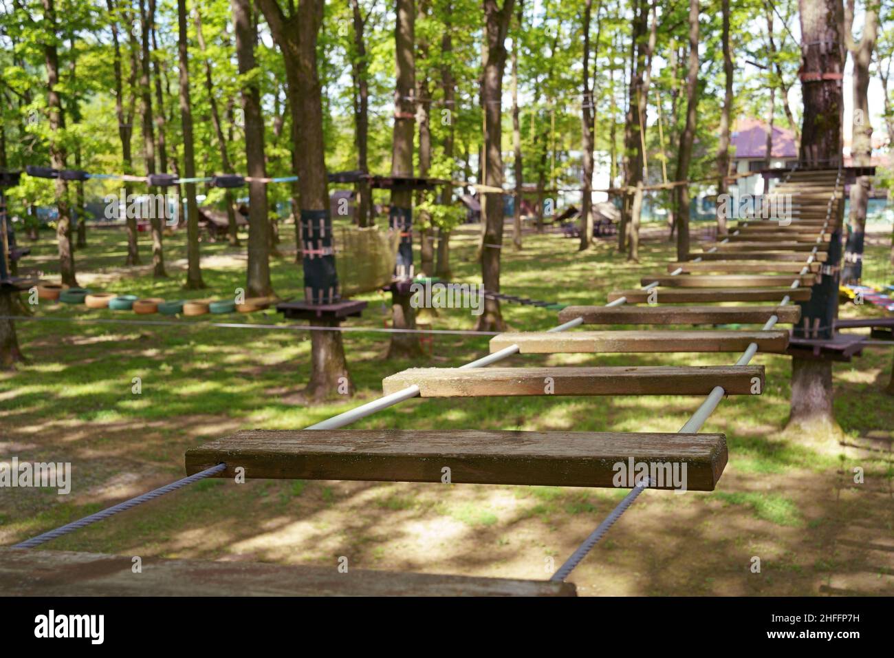 Children's Adventure Park bridges, ropes and stairs designed for ...