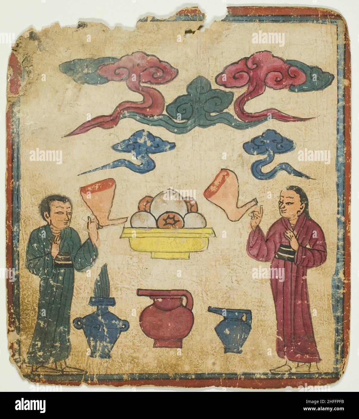 Image from a Set of Initiation Cards (Tsakali), 14th/15th century Stock ...