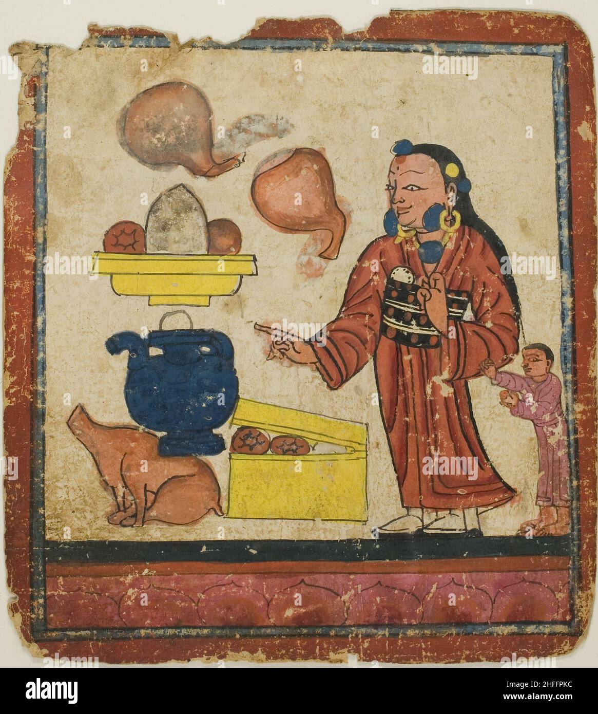 Presentation of Offerings, from a Set of Initiation Cards (Tsakali ...