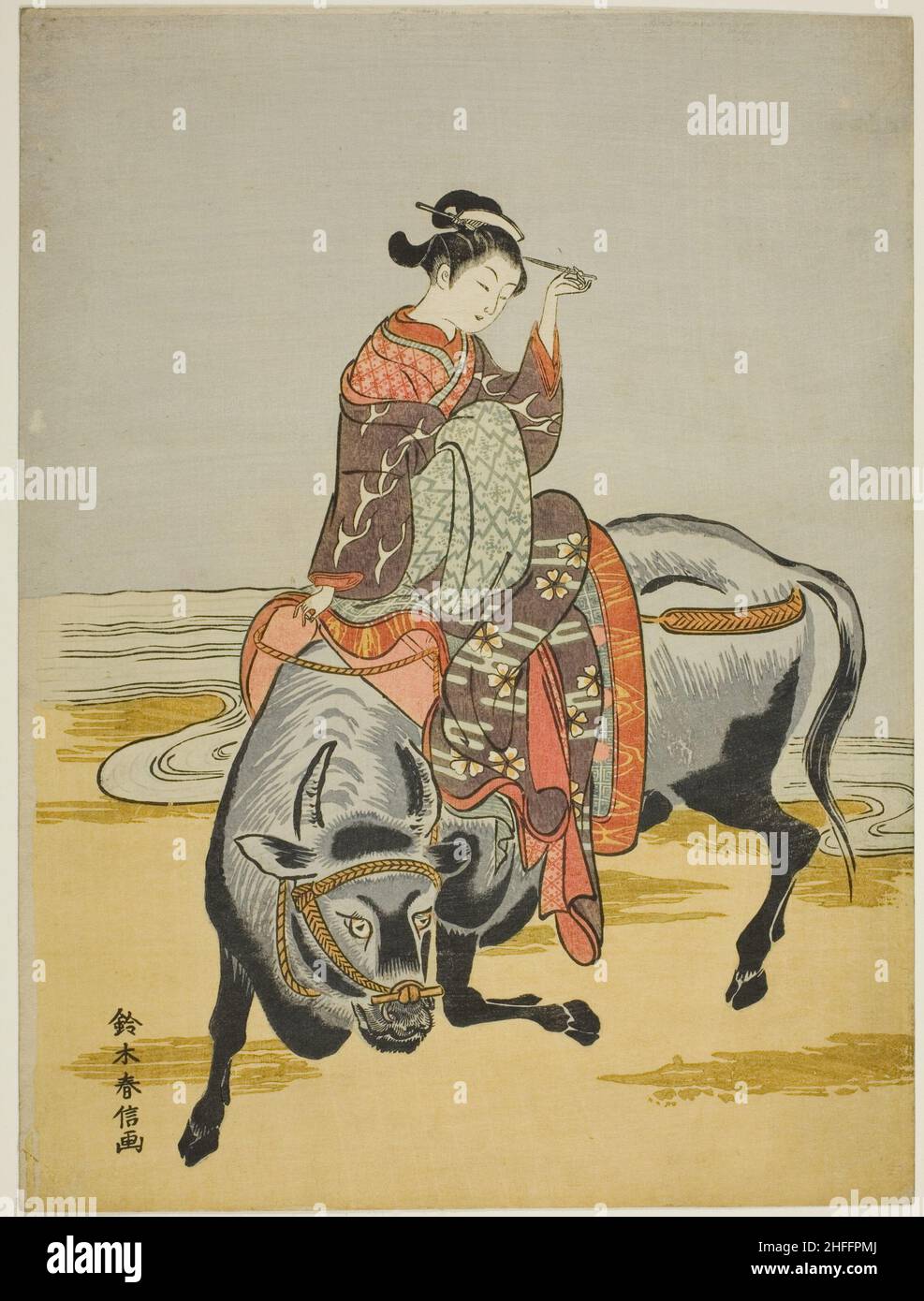 Woman riding ox hi-res stock photography and images - Alamy