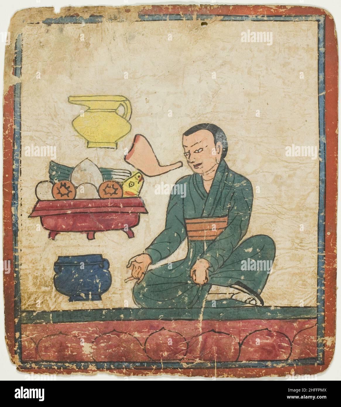 Presentation of Offerings, from a Set of Initiation Cards (Tsakali ...